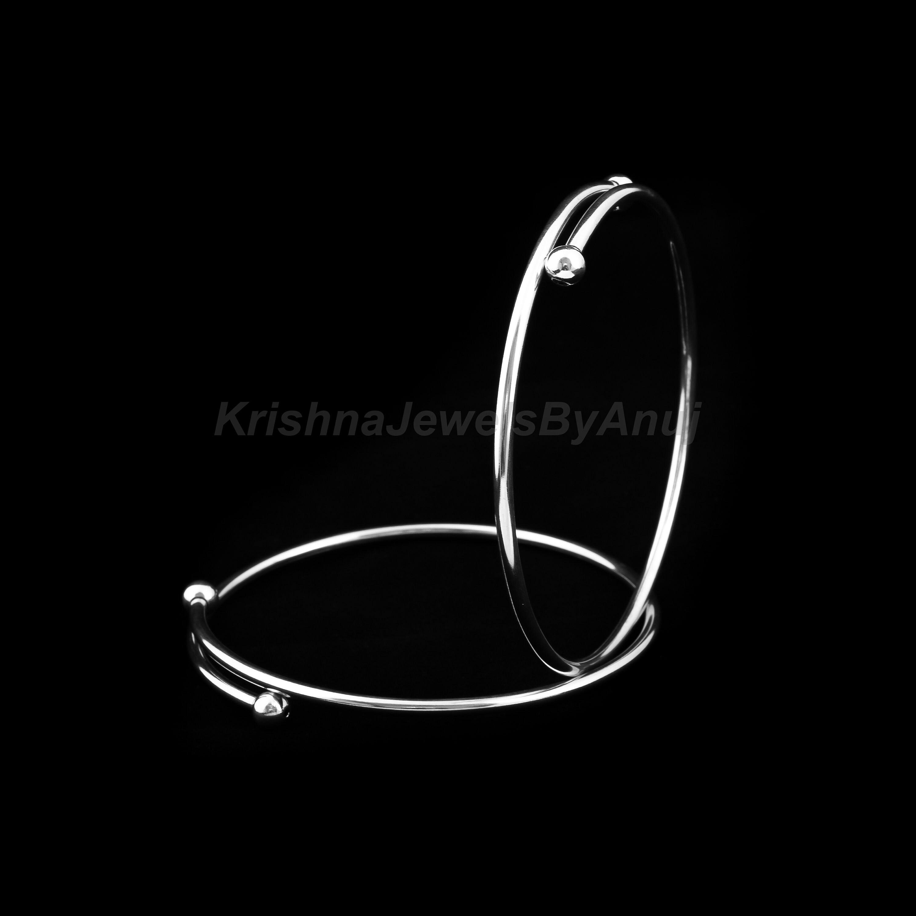 925 Sterling Silver Feet Ankle Bangle - Oxidize Silver Flexible Feet ...