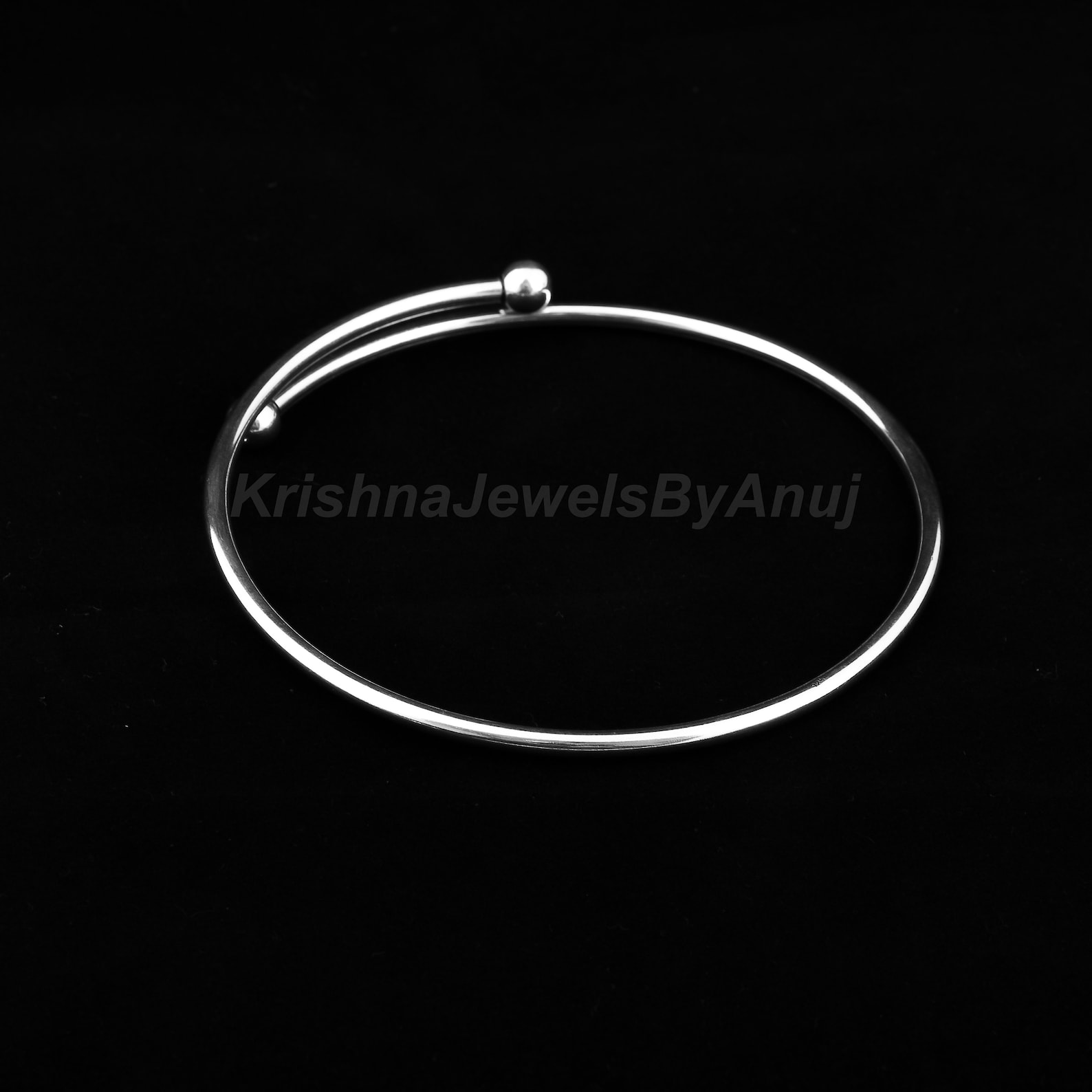 925 Sterling Silver Feet Ankle Bangle - Oxidize Silver Flexible Feet ...