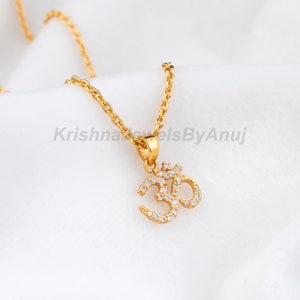 925 Sterling Silver Om Pendant - Aum Chain Pendant Necklace - Gift for ...