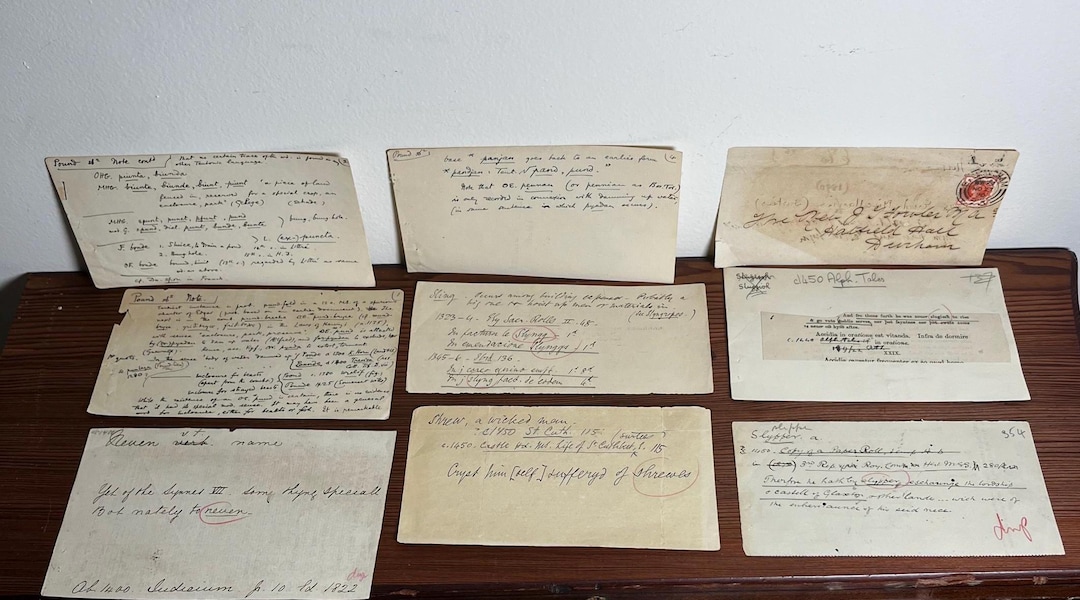 Original Hand Written Definitions From & Letters Pertaining To-the 1928 ...