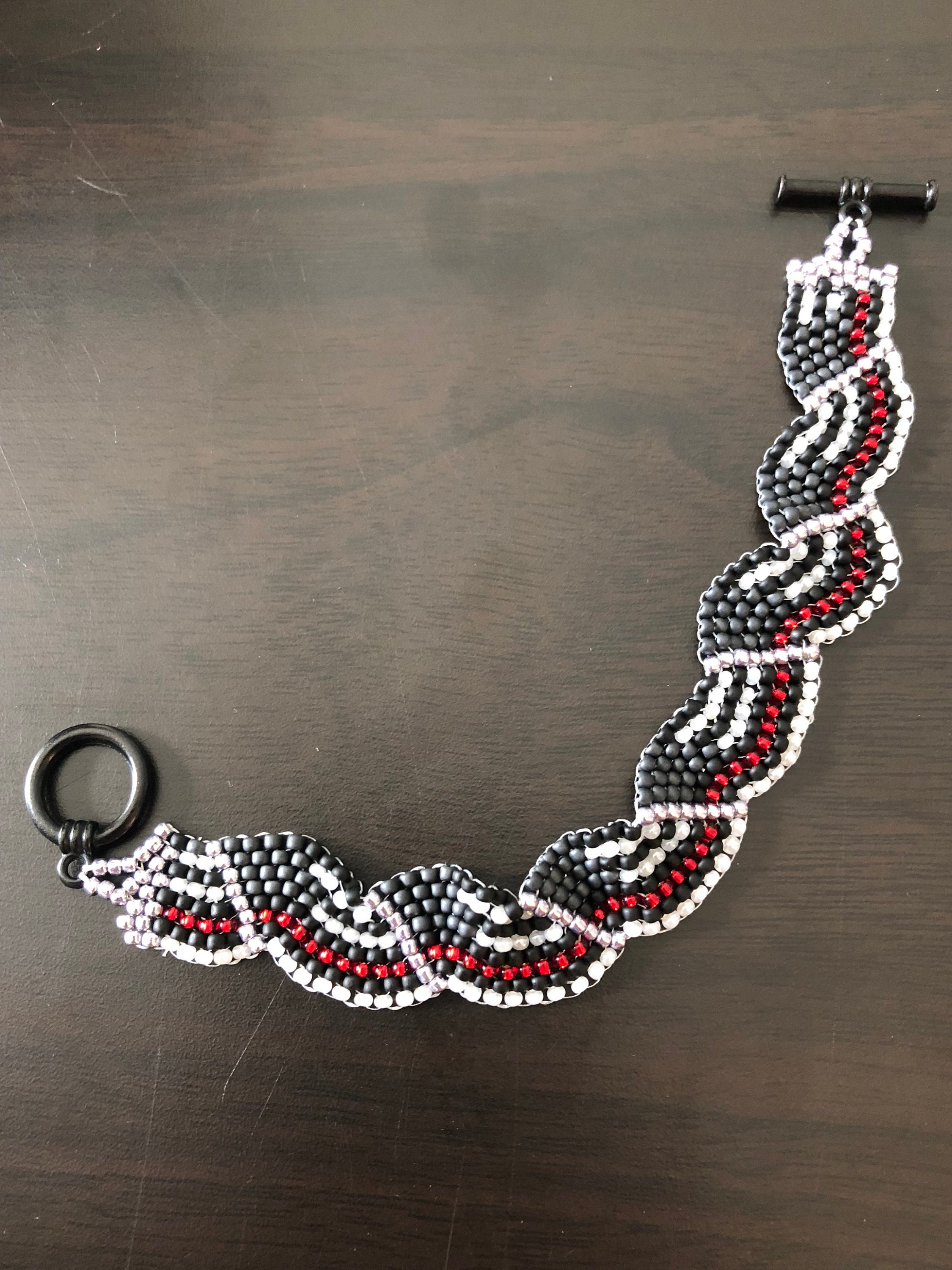 Thin Red Line Bracelet - Etsy
