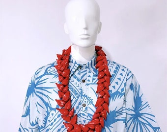 Polynesian, Samoan, Tongan Men's Traditional Ula Fala Necklace Natural ...