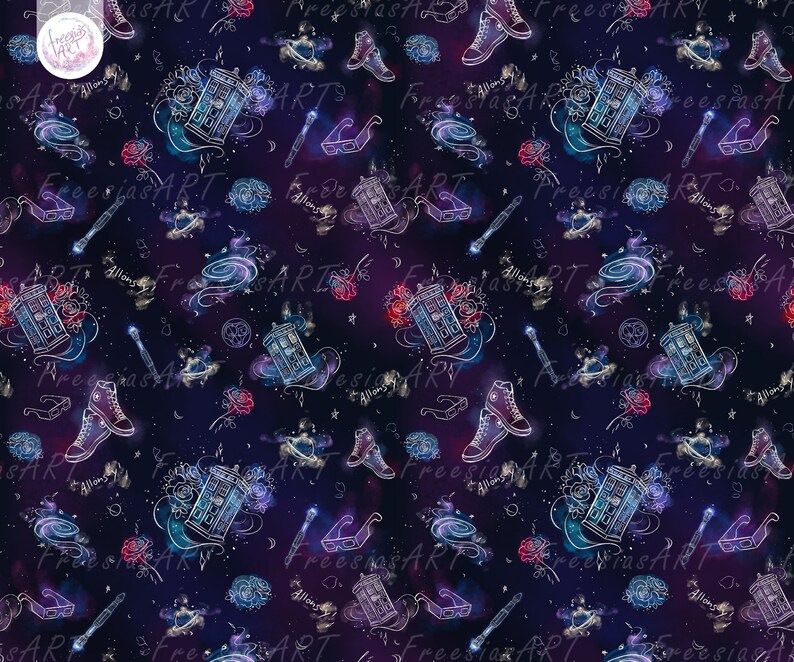 Doctor Who, Dr Who, Digital Paper, Seamless Pattern, Paper, Fabric ...