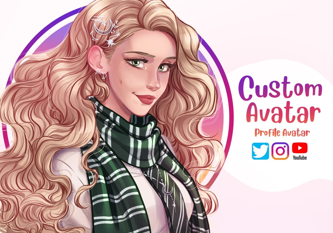 Custom Avatar Portrait Digital Portrait Custom Portrait Customized Art ...