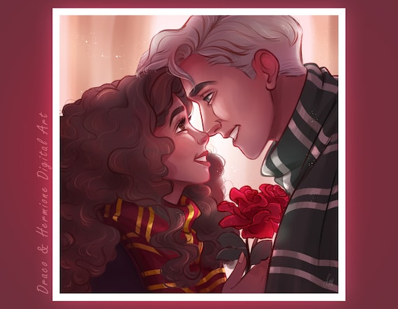 Dramione HP Printable Art Digital Art Fanart Wizard - Etsy