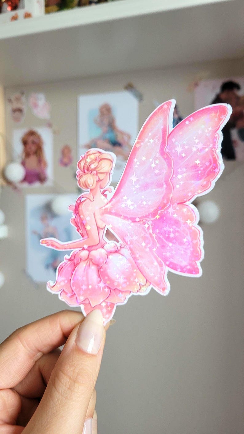 Fairy Sticker, Barbie Fairytopia, Sparkle Glitter Vinyl, Fantasy Art ...