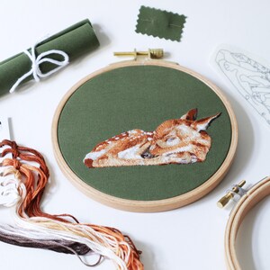 Baby Deer Embroidery Kit - Etsy