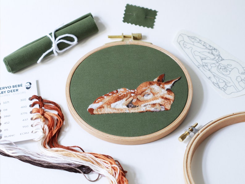 Baby Deer Embroidery Kit - Etsy