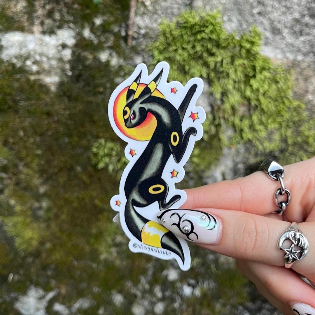 Umbreon Eevee Pokemon Vinyl Sticker - Etsy