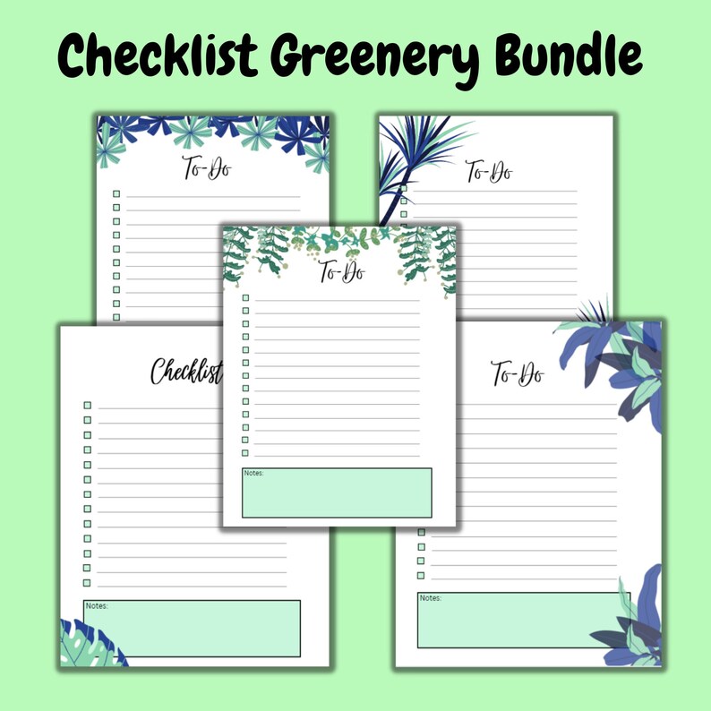 Minimalist Checklist Blank Checklist Shopping List to Do - Etsy