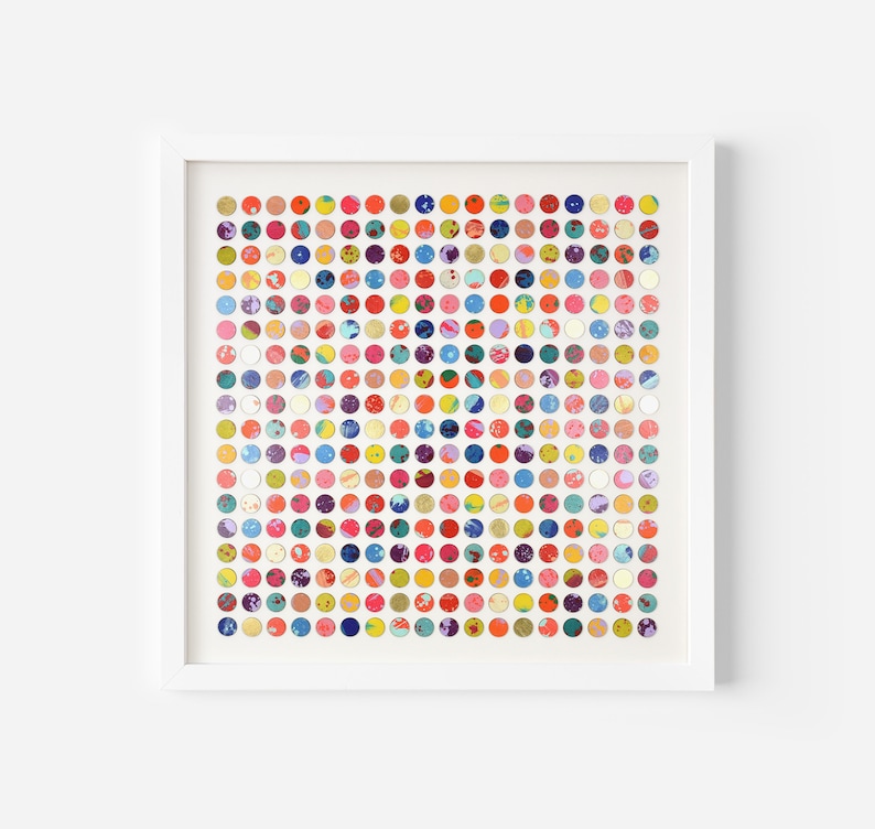 Original 3D Splash Dots Painting, Original Large Scale Wall Art ...