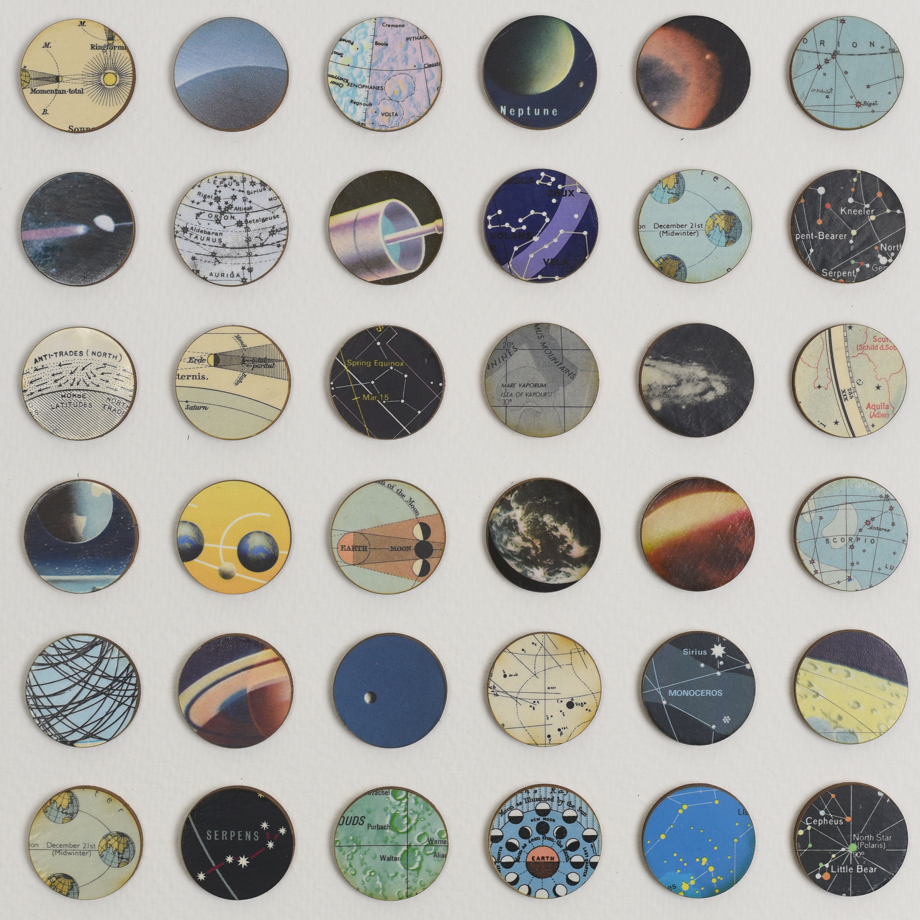 Original 3D Collage Wall Art, Space Original Paper and Wood Collage ...