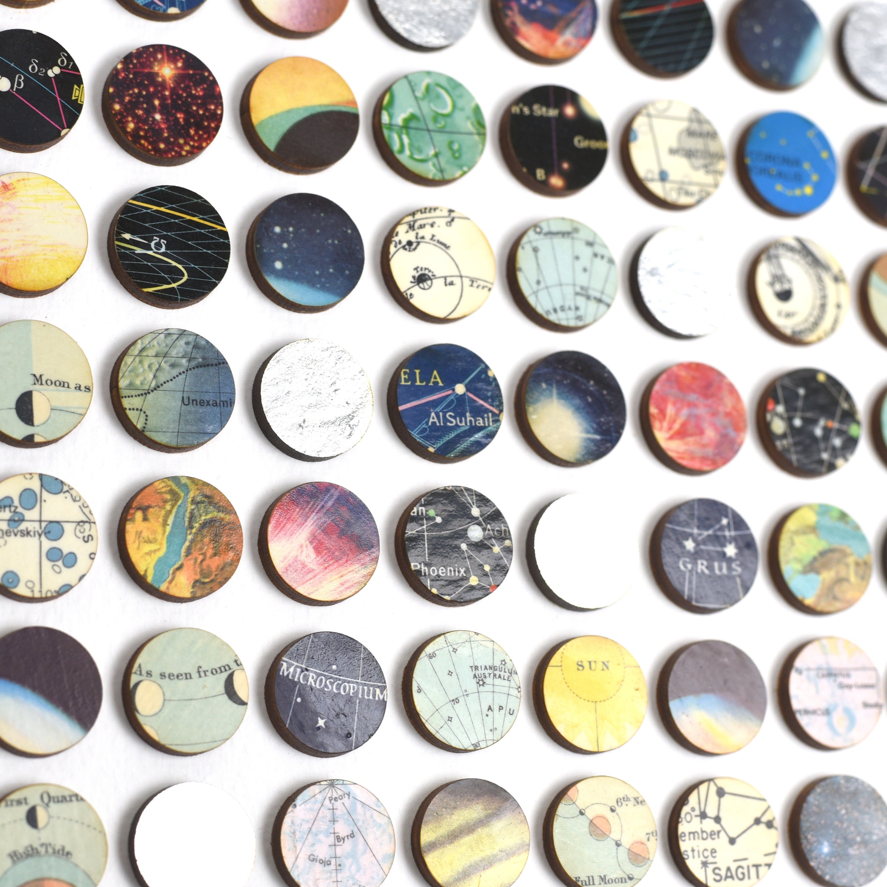 Original 3D Collage Wall Art, Space Original Paper and Wood Collage ...