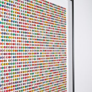 Original Wall Art, 3d Dot Collage Dot Painting, Geometric Artwork ...