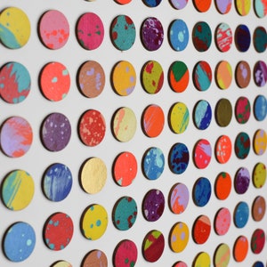 Original 3D Splash Dots Painting, Original Large Scale Wall Art ...