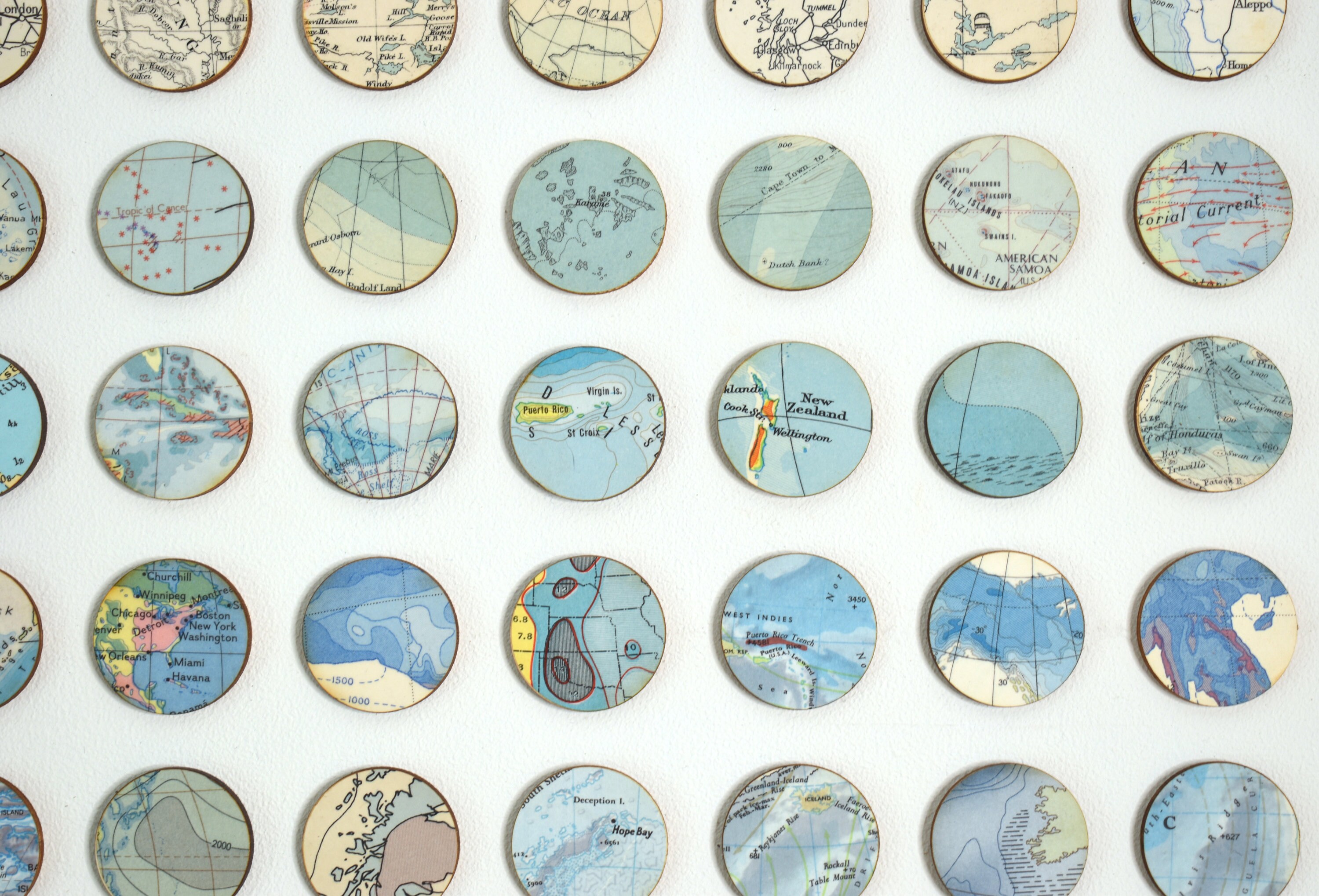 Custom Map Original Mixed Media Artwork, World Map Dots 3D Art, Rainbow ...