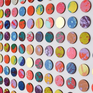 Original 3D Splash Dots Painting, Original Large Scale Wall Art ...