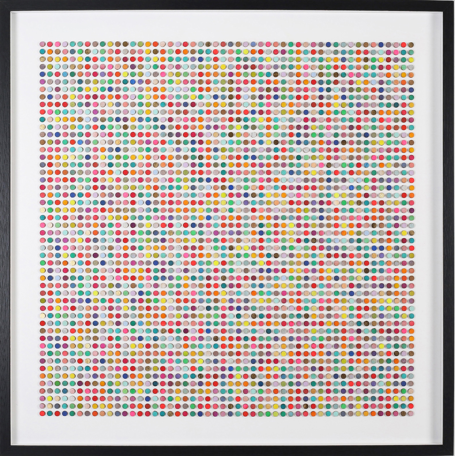 Original Wall Art, 3d Dot Collage Dot Painting, Geometric Artwork ...