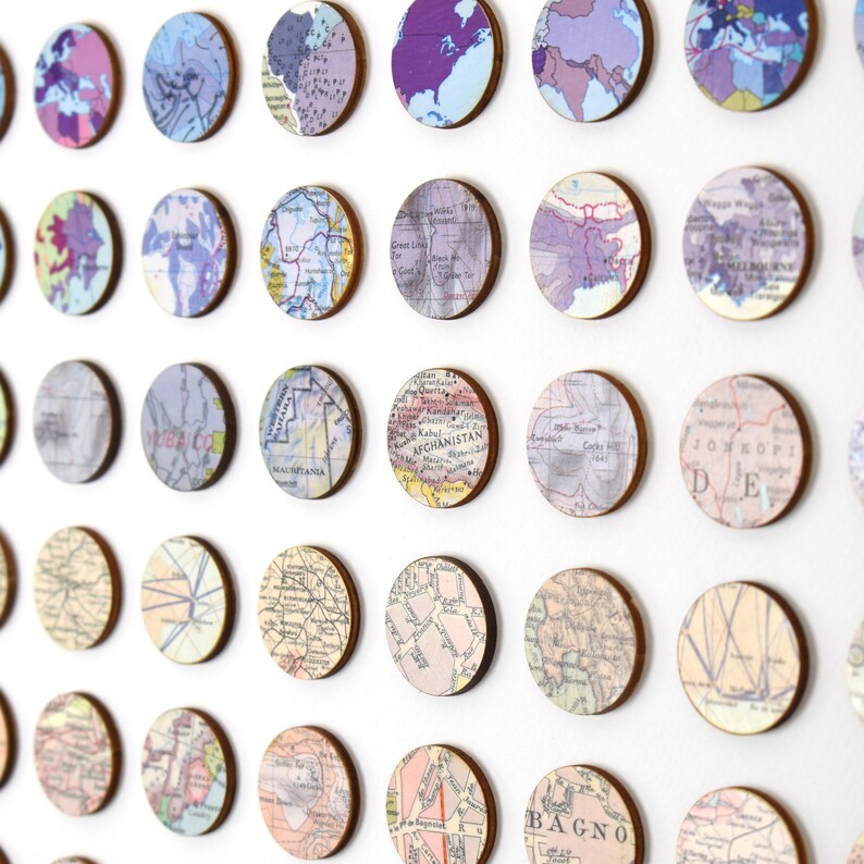 Original Pink and Violet Map Dot Artwork, 100 Map Ombre Dots Original ...