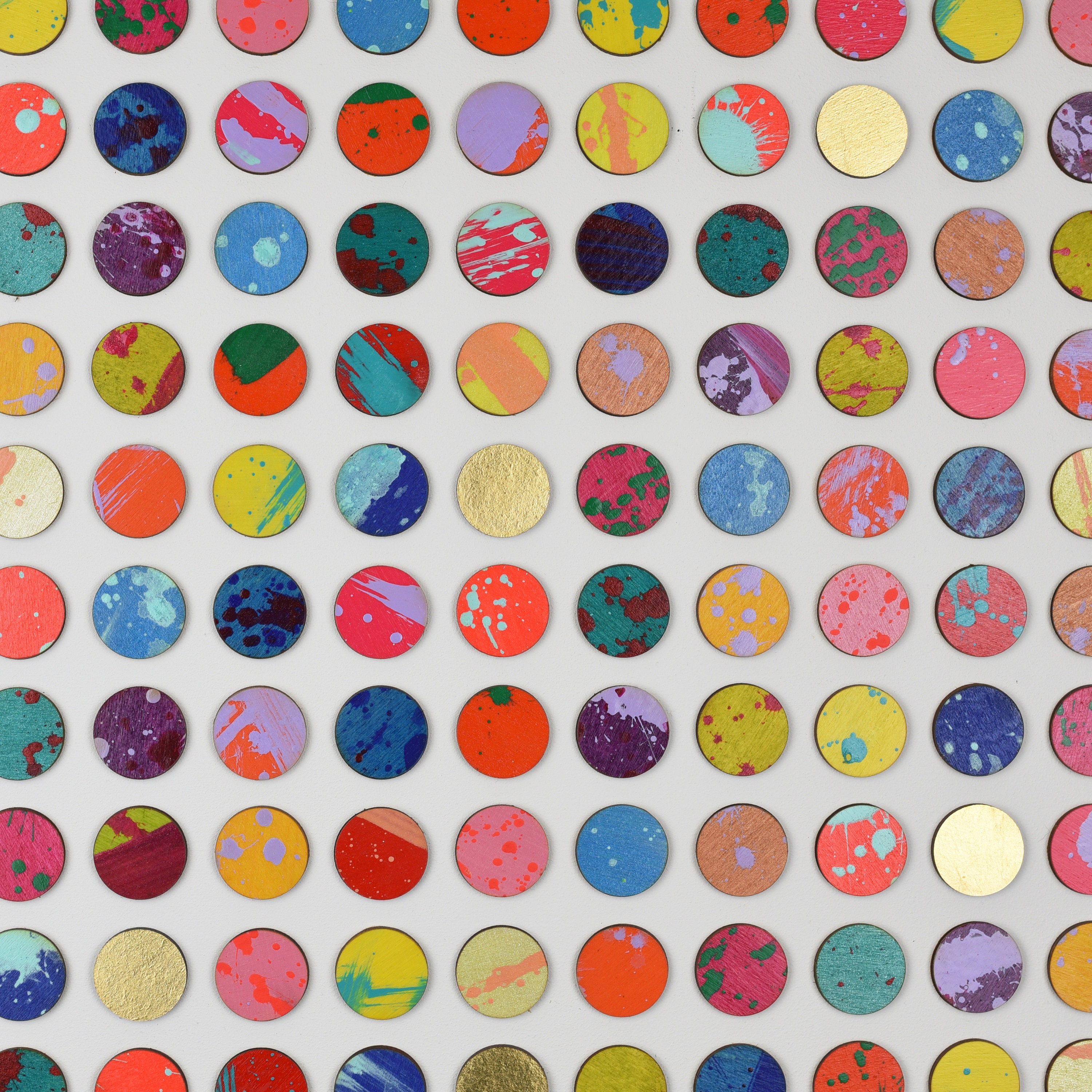 Original 3D Splash Dots Painting, Original Large Scale Wall Art ...