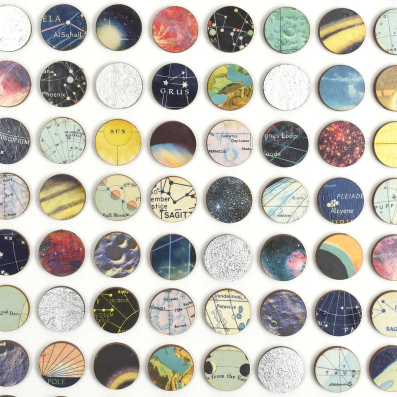 Original 3D Collage Wall Art, Space Original Paper and Wood Collage ...