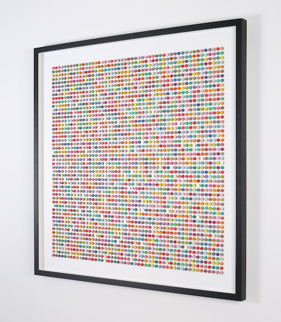 Original Wall Art 3d Dot Collage Dot Painting Geometric - Etsy