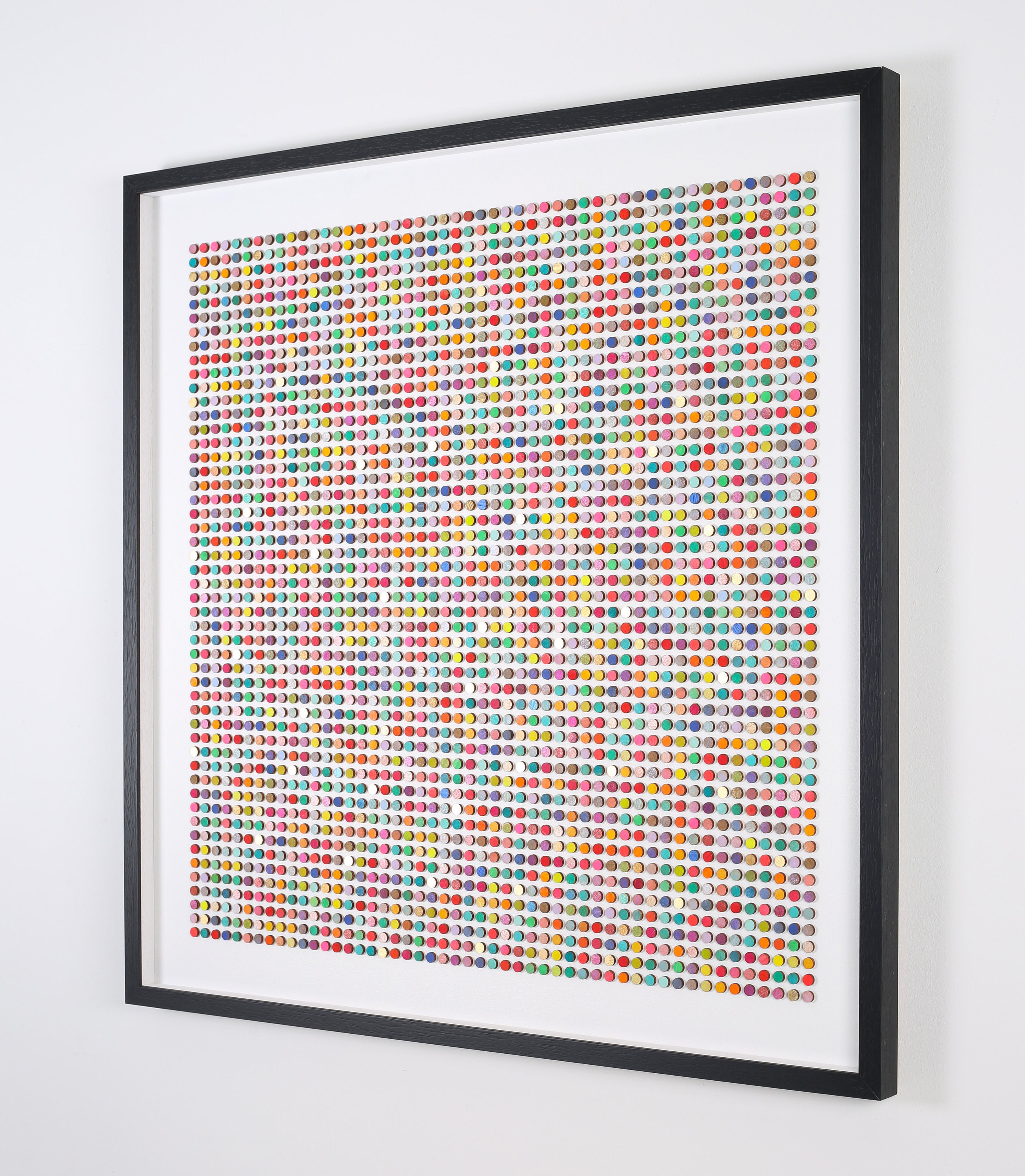 Original Wall Art, 3d Dot Collage Dot Painting, Geometric Artwork ...