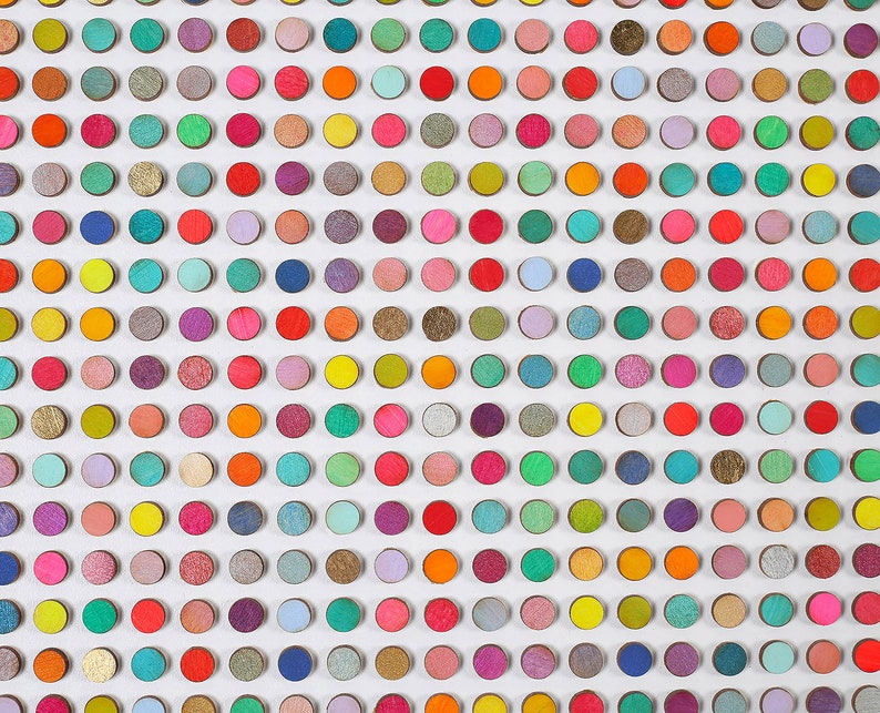 Original Wall Art, 3d Dot Collage Dot Painting, Geometric Artwork ...