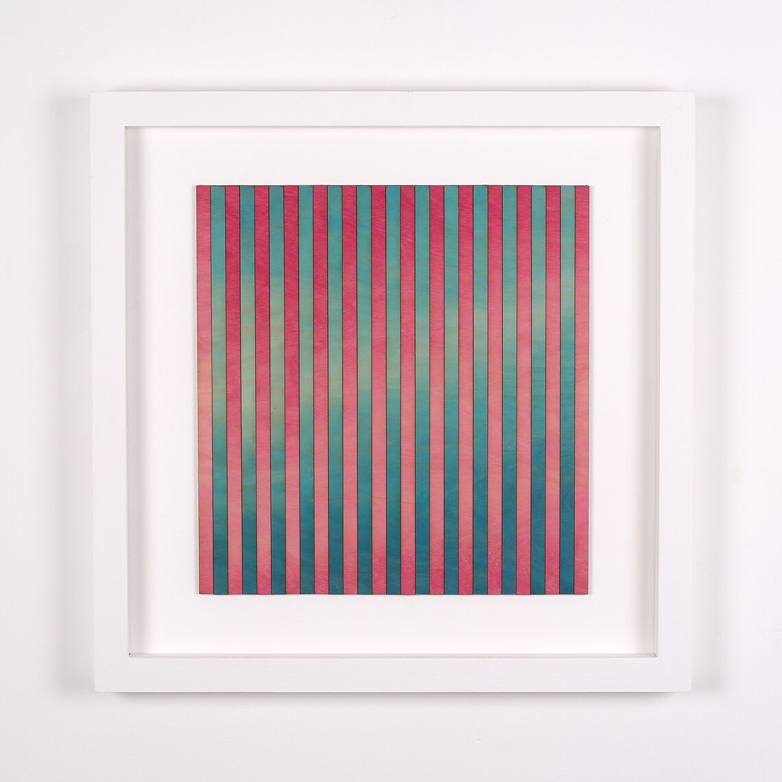 Original Artwork Pink Aqua Abstract Stripe Landscape - Etsy