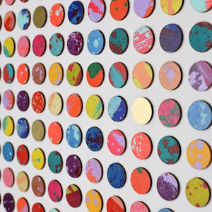 Original 3D Splash Dots Painting, Original Large Scale Wall Art ...