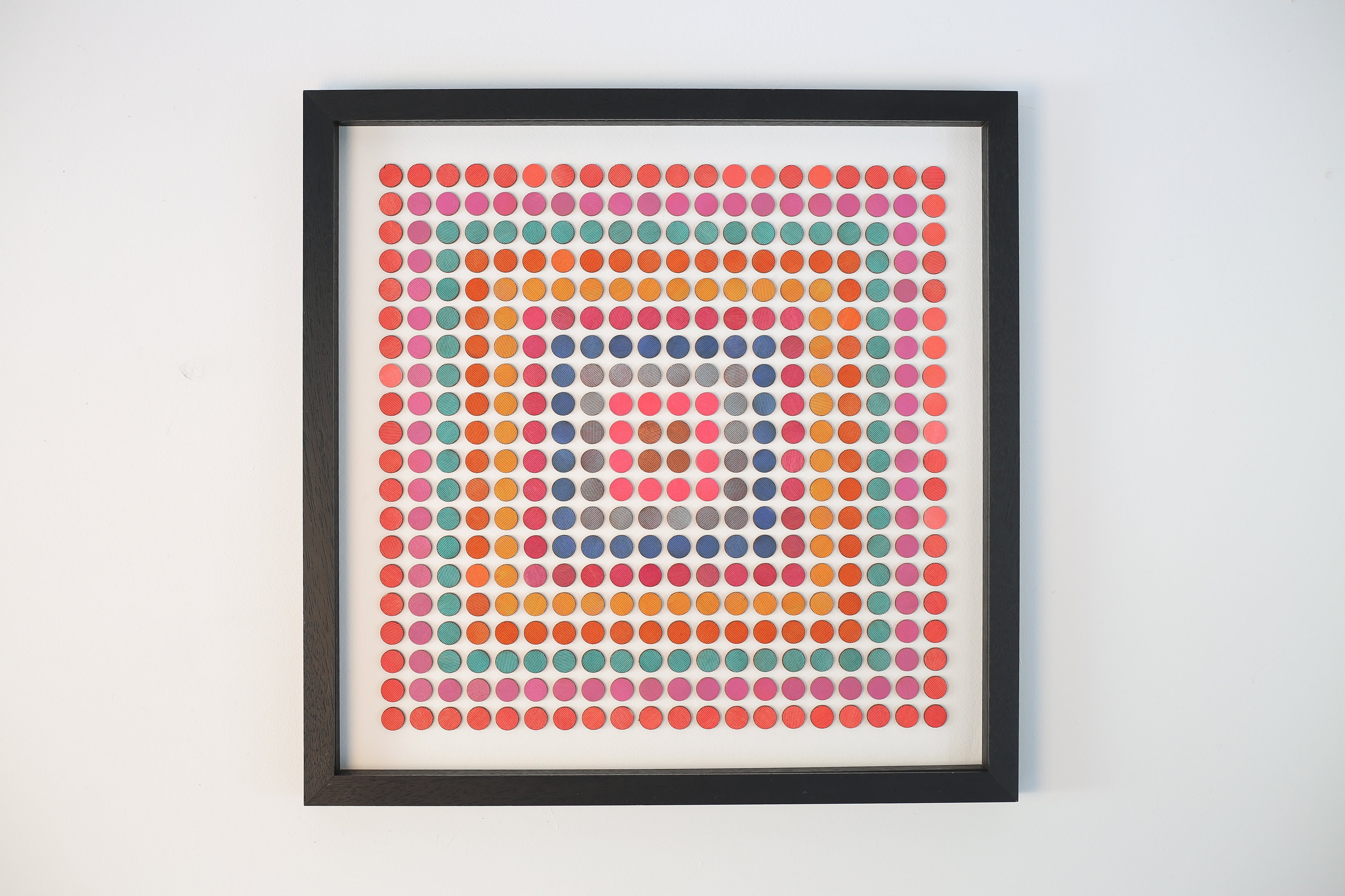 Concentric Squares of Dots Original 3D Collage Colour Study - Birch ...