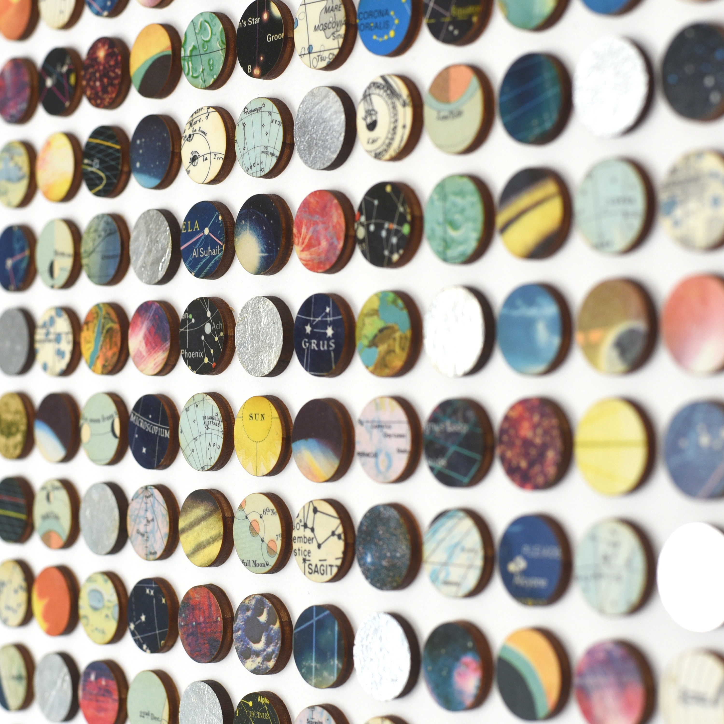 Original 3D Collage Wall Art, Space Original Paper and Wood Collage ...