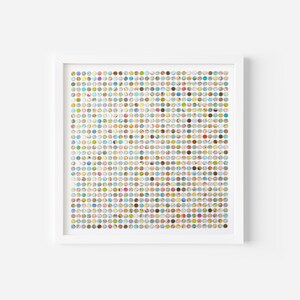 Original Map Dots Artwork, Geometric Spot Art. 3D Wood Collage, Large ...