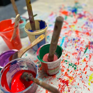 Original 3D Splash Dots Painting, Original Large Scale Statement Wall ...