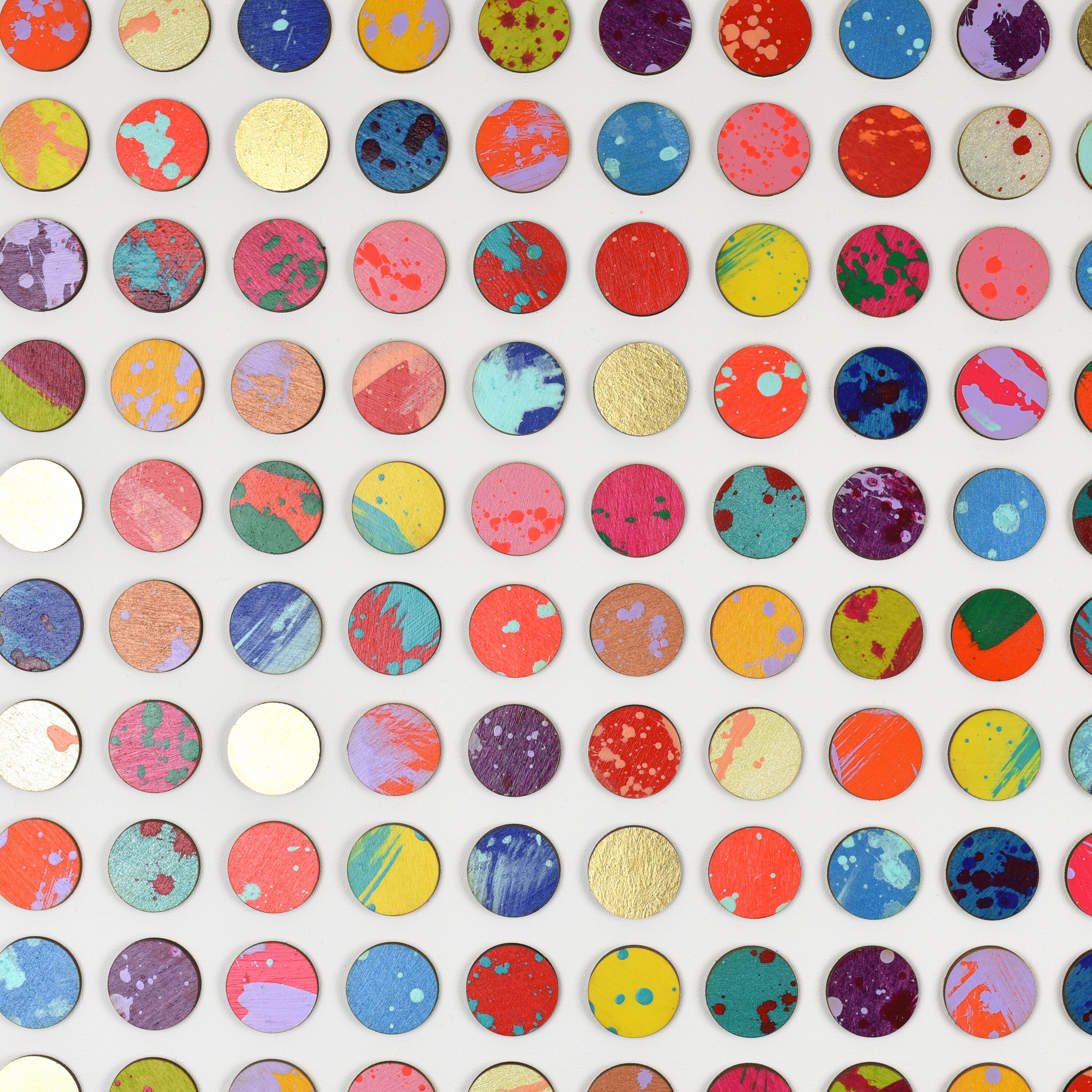 Original 3D Splash Dots Painting, Original Large Scale Wall Art ...