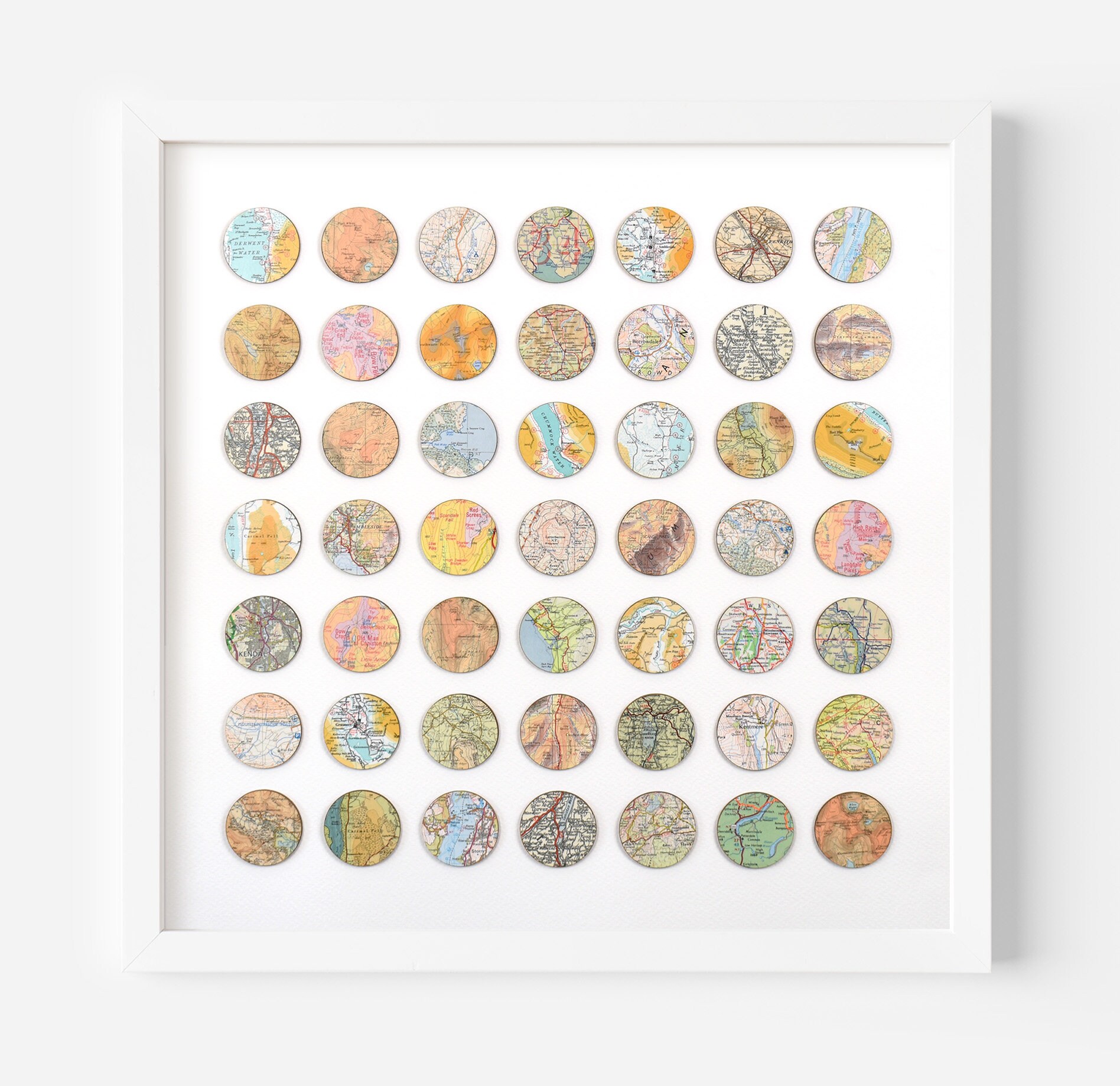 Custom Map Artwork, Personalised Wall Art, Map Dots Vintage Map Artwork ...