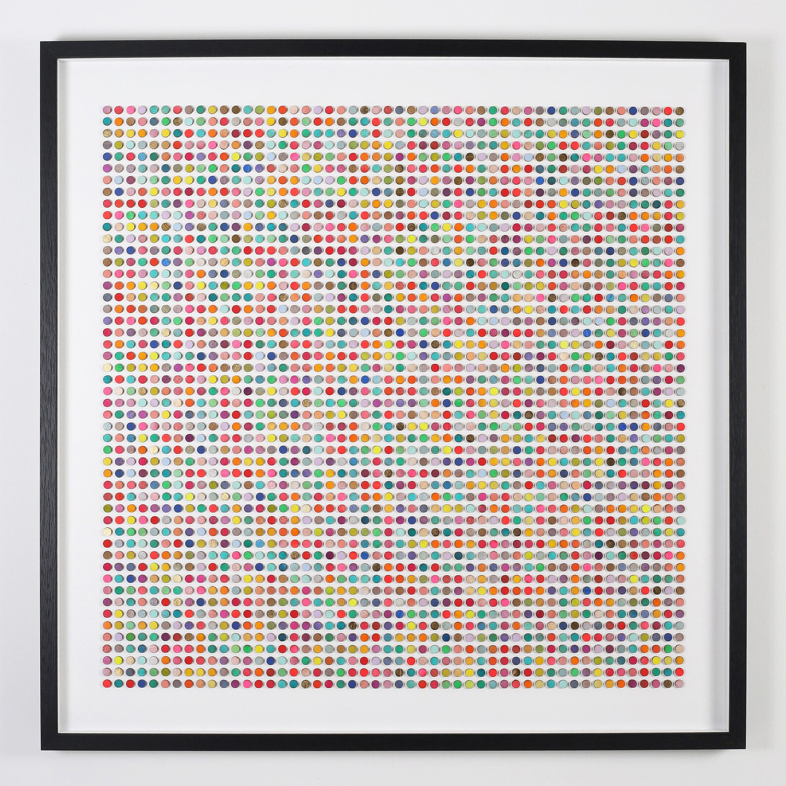 Original Wall Art, 3d Dot Collage Dot Painting, Geometric Artwork ...