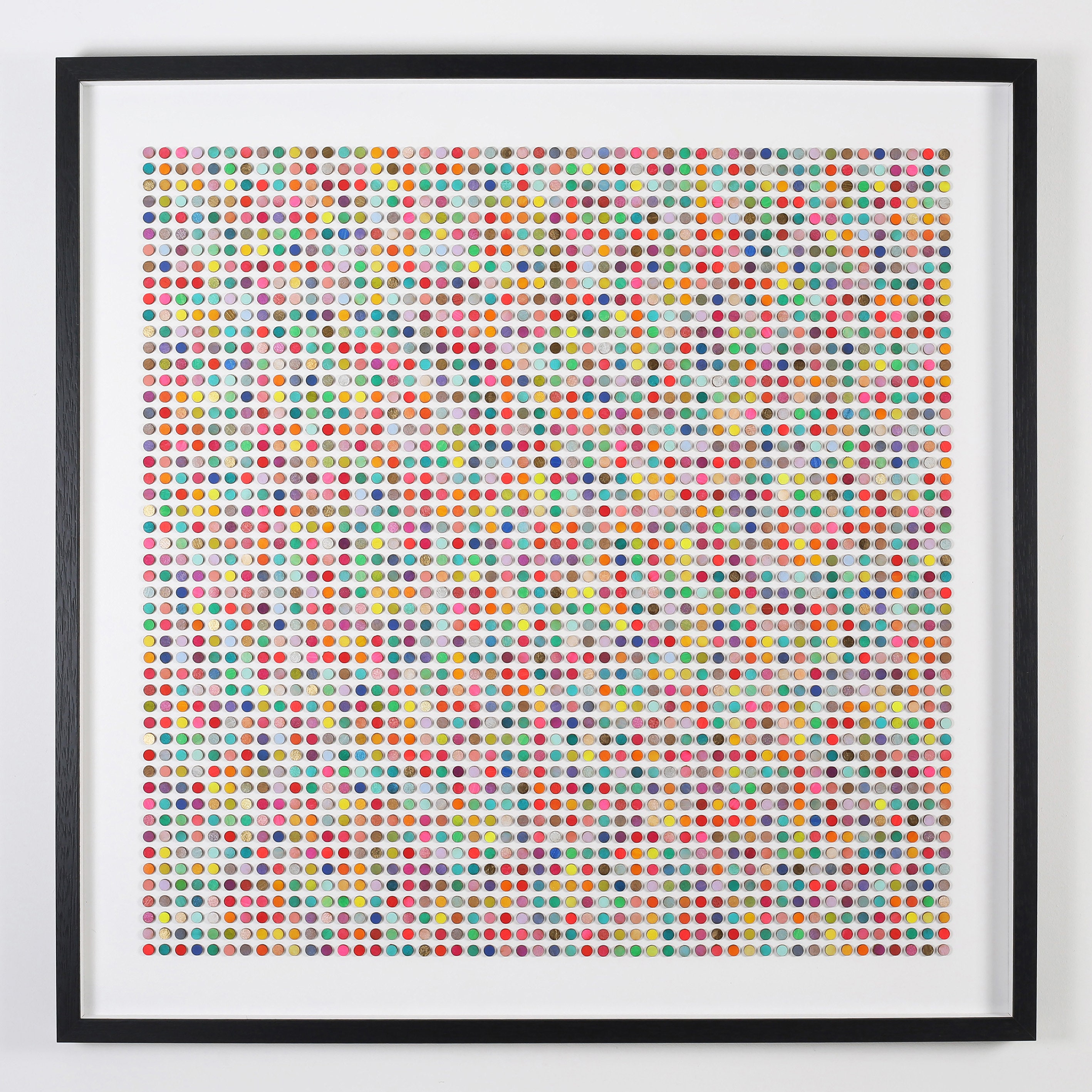 Original Wall Art, 3d Dot Collage Dot Painting, Geometric Artwork ...