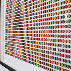 Original Wall Art, 3d Dot Collage Dot Painting, Geometric Artwork ...
