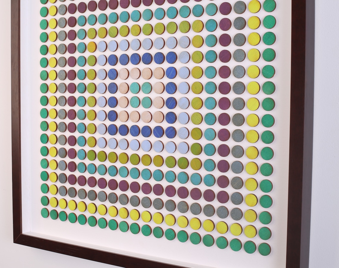 Original Abstract Dot Artwork 3d Wall Art Dots Collage | Etsy