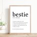 Bestie Dictionary Definition. Personalised Best Friend Galentines Gift ...
