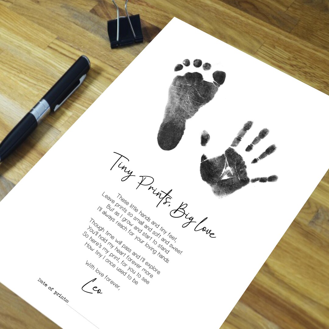 Baby Handprint Footprint Keepsake Poem Print or Digital Download ...
