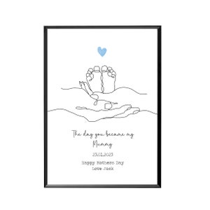 Hands and Baby Feet Line Drawing, Minimalist Nursery Wall Art ...