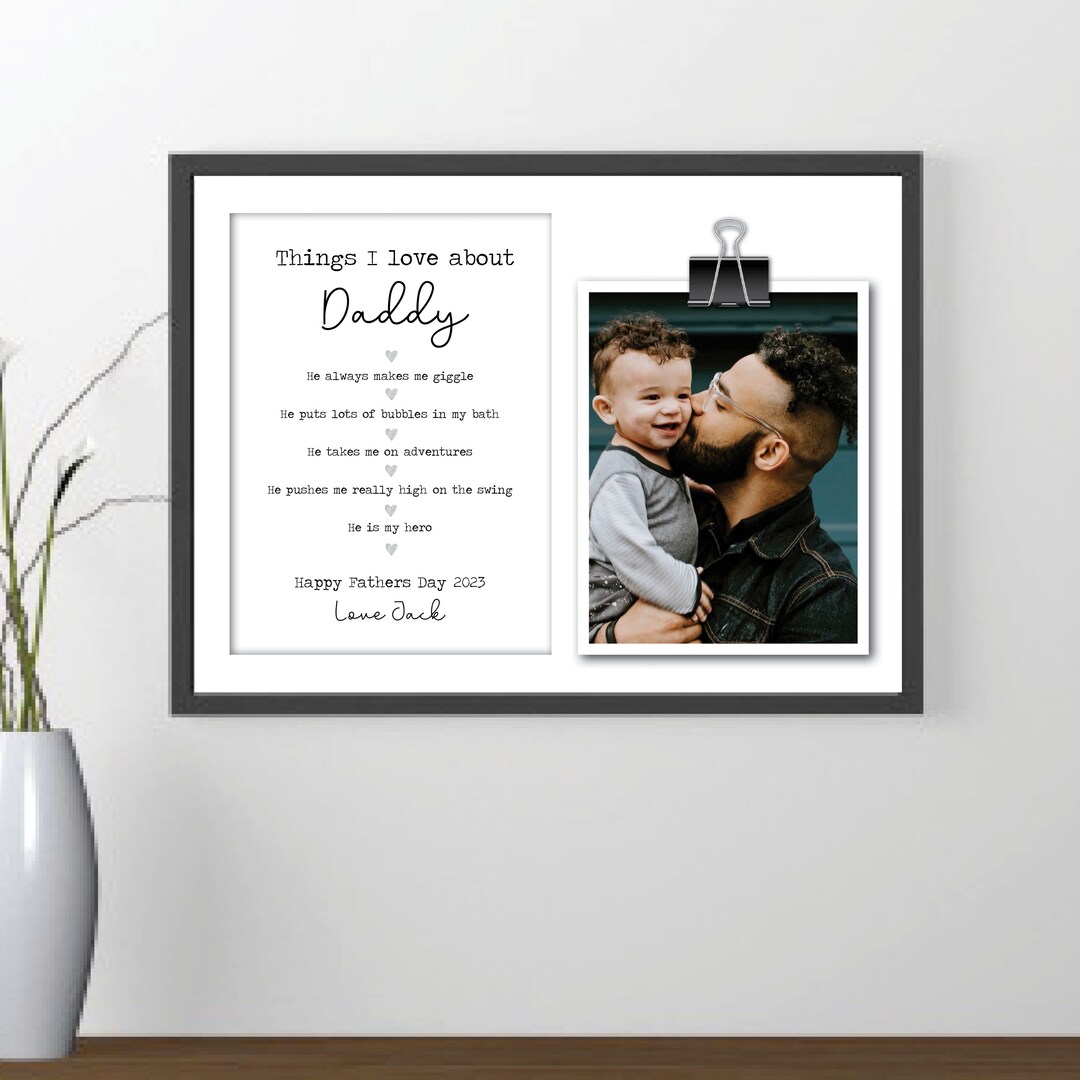 Special Dad Gift. Personalised Fathers Day Present. Why I Love My Daddy ...