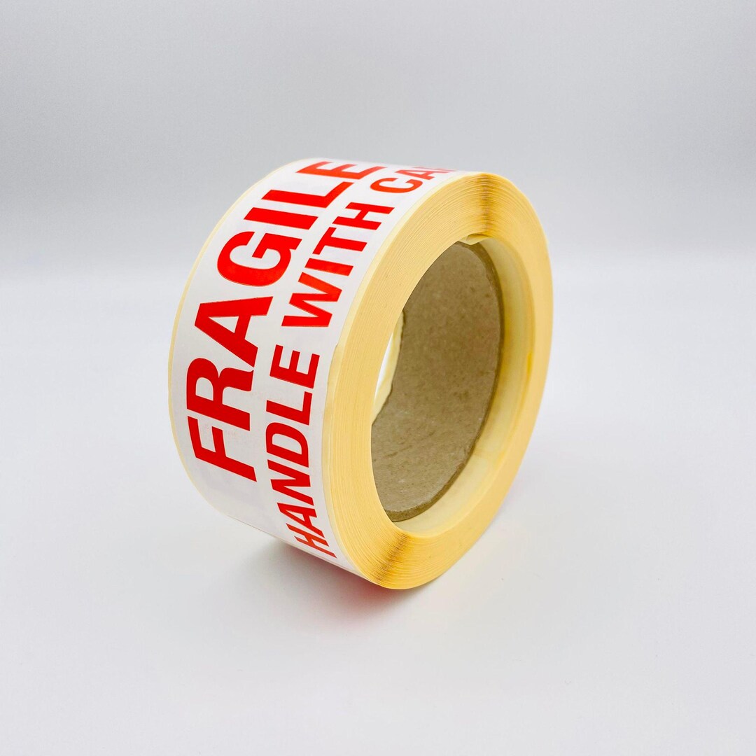 Fragile Handle With Car Stickers & Labels | 150mm X 50mm | Pack of 20 ...