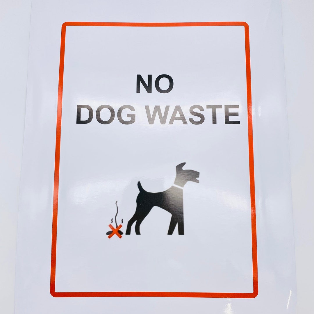Namemark A4 No Dog Waste Waterproof Vinyl Wheelie Bin Sticker | 297mm X ...