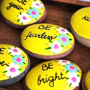 9 Pieces Spirit Stones Set Colorful Painted Stones Set - Etsy