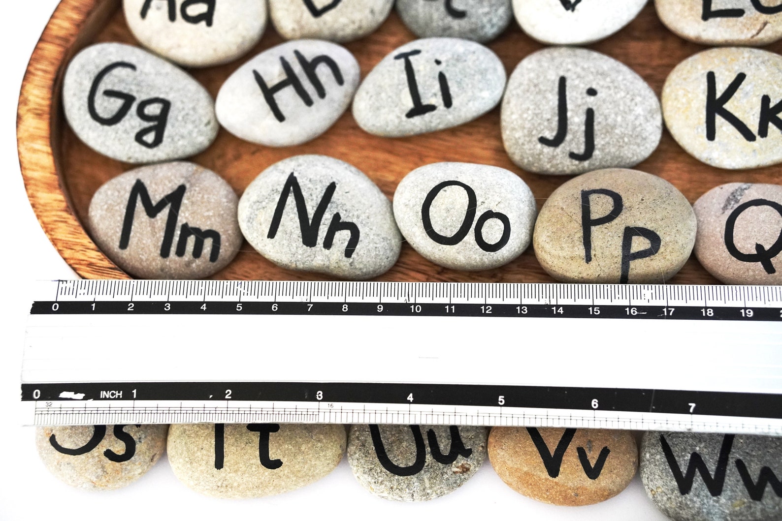 Natural Alphabet Rocks English Alphabet Stones - Etsy