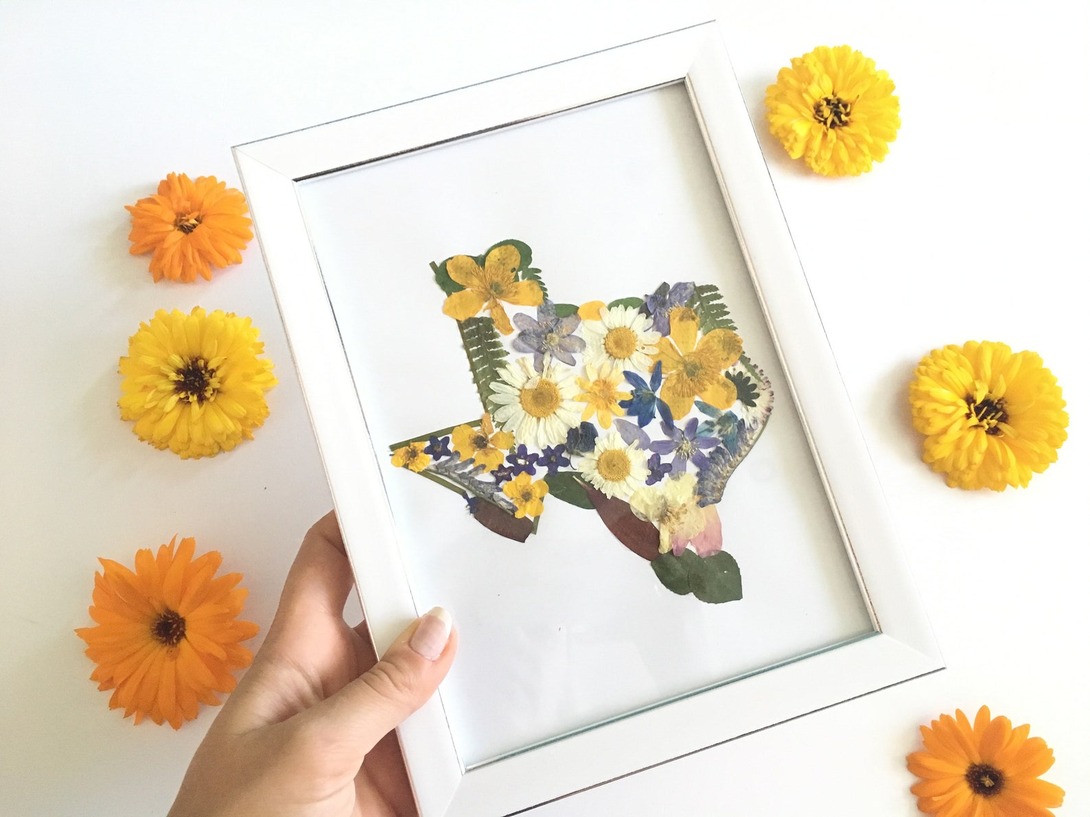 Texas Map Abstract in Frame - Etsy