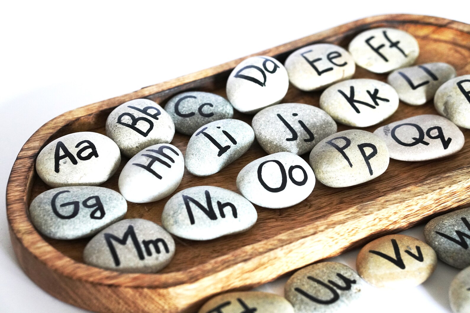 Natural Alphabet Rocks English Alphabet Stones - Etsy